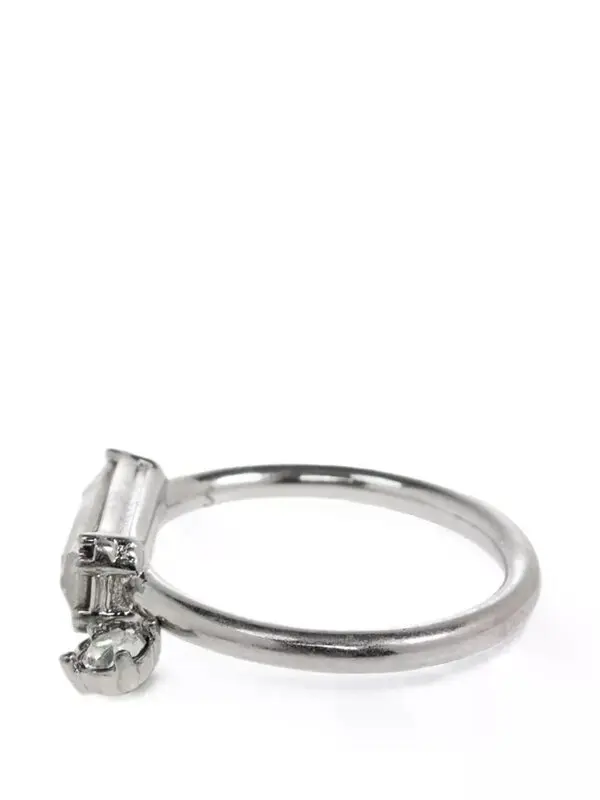 JIL SANDER Crystal-embellished Baguette-cut Ring