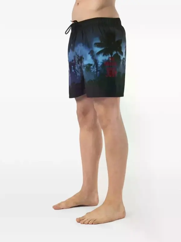 Just Cavalli Forest-print Swim Shorts