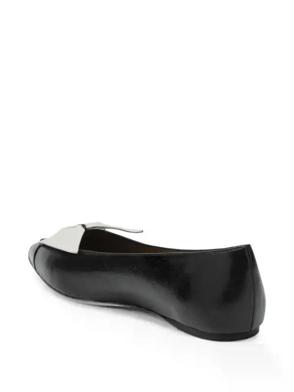 FERRAGAMO Bow-detail Pointed-toe Ballet Flats