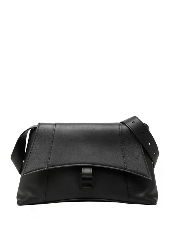 Balenciaga 2000-2002 Small Calfskin Downtown Crossbody Bag - Black