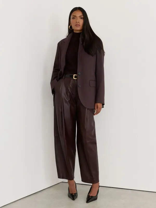 REISS Stretch-twill Relaxed Single-breasted Blazer