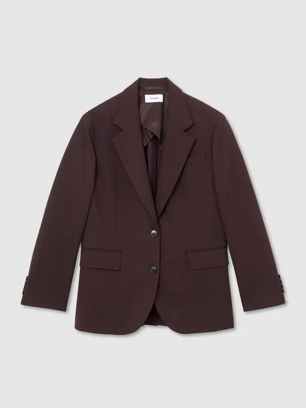 REISS Stretch-twill Relaxed Single-breasted Blazer