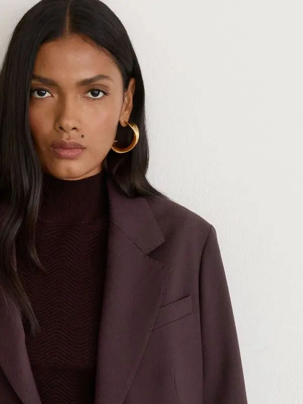 REISS Stretch-twill Relaxed Single-breasted Blazer