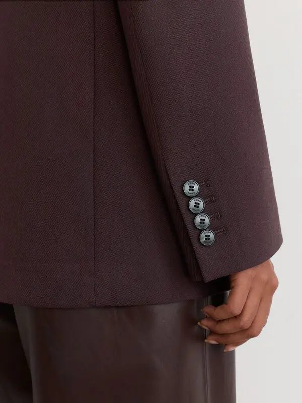 REISS Stretch-twill Relaxed Single-breasted Blazer