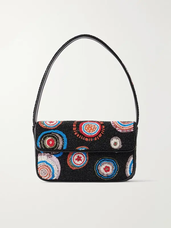 Staud Tommy Bead-embellished Shoulder Bag