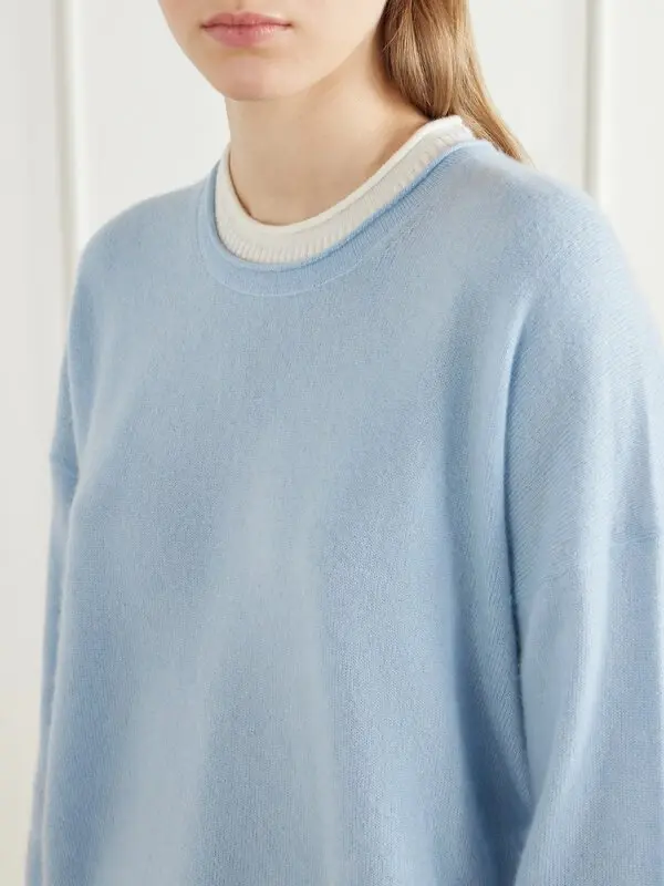 LA LIGNE Dominick Cashmere And Silk-blend Sweater