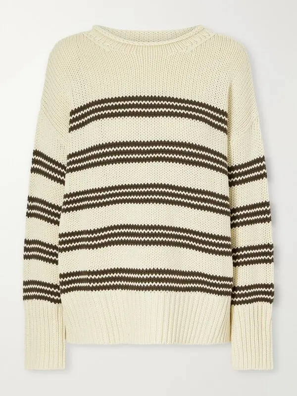 LA LIGNE Marina Striped Cotton Sweater
