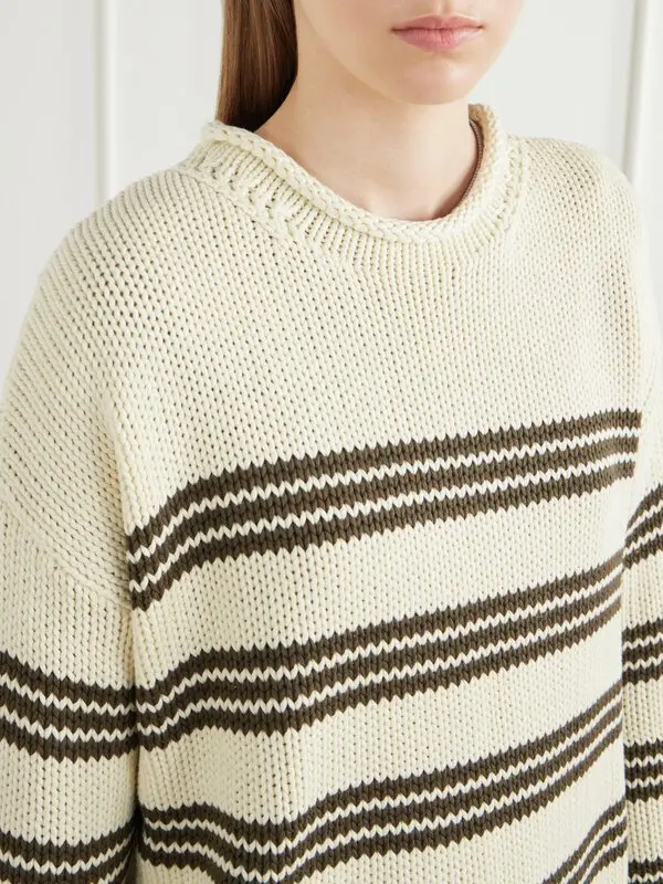 LA LIGNE Marina Striped Cotton Sweater