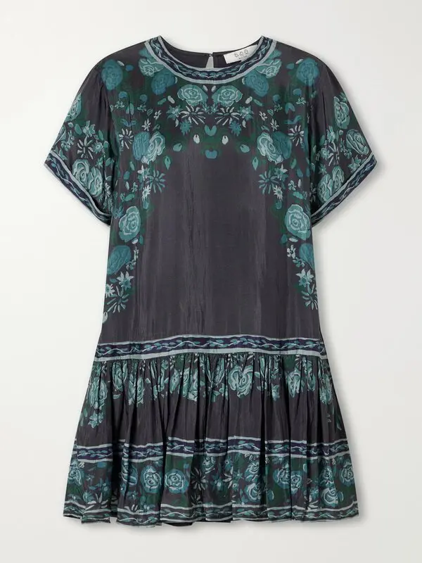 Sea Tulla Printed Crepe Mini Dress