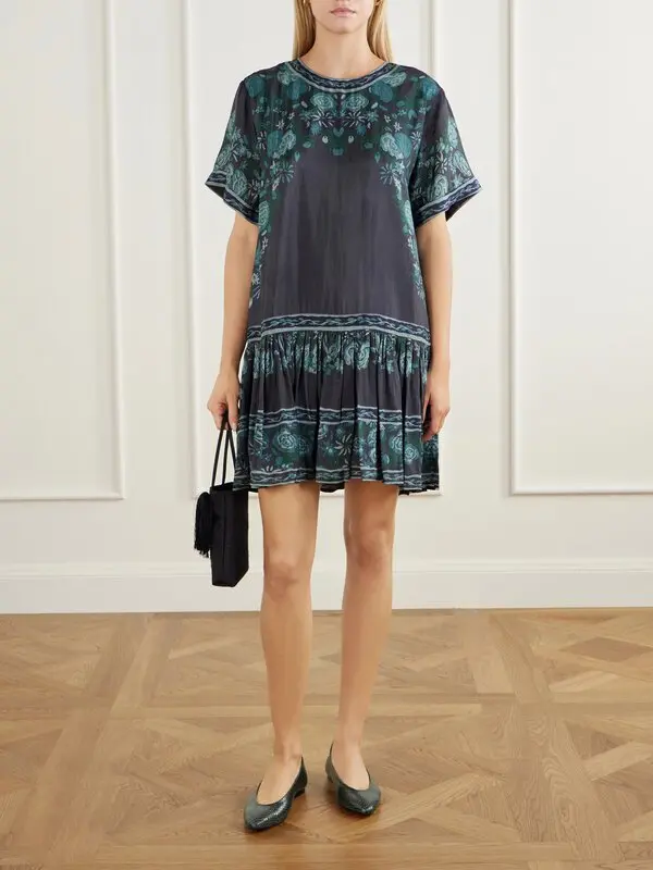 Sea Tulla Printed Crepe Mini Dress
