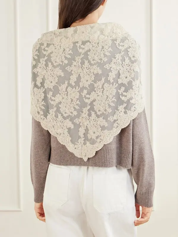 Sea Kirra Lace-trimmed Wool Cardigan