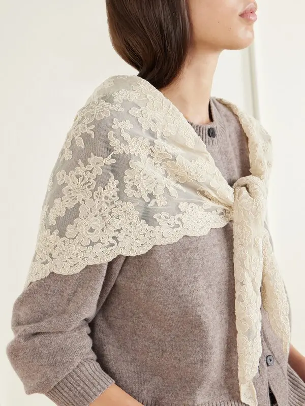 Sea Kirra Lace-trimmed Wool Cardigan