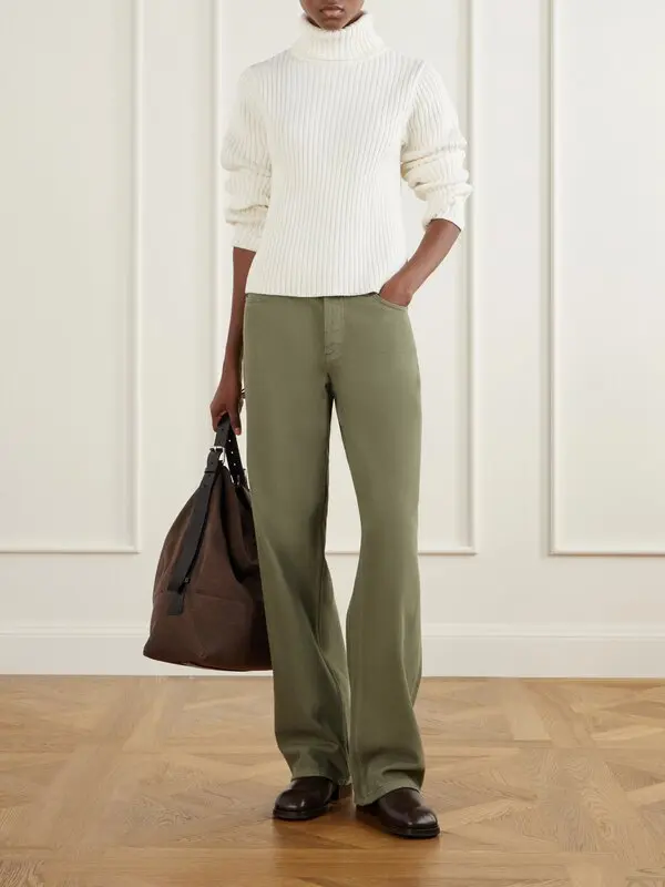 Still Here Miller Ribbed Cotton Turtleneck Sweater