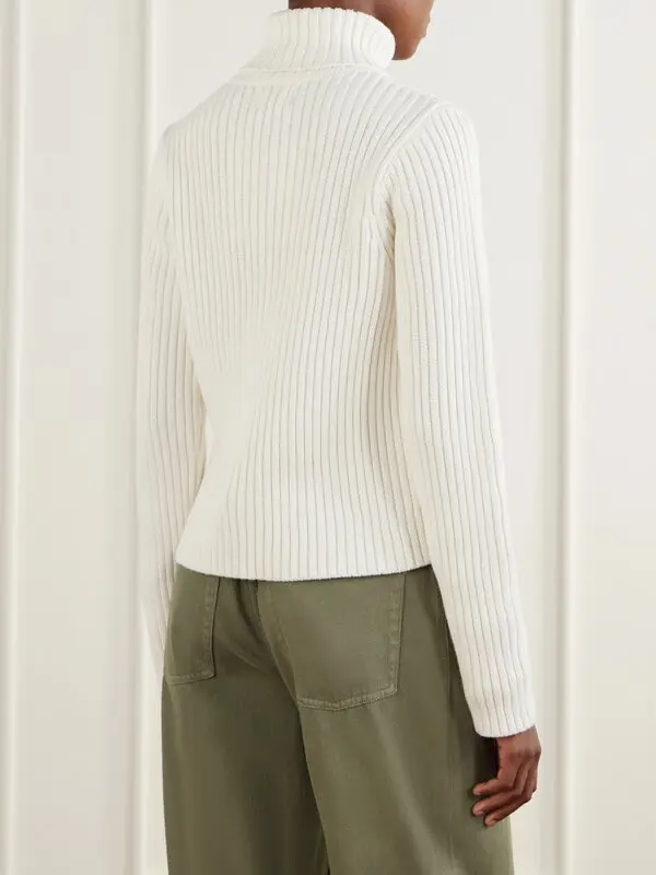 Still Here Miller Ribbed Cotton Turtleneck Sweater
