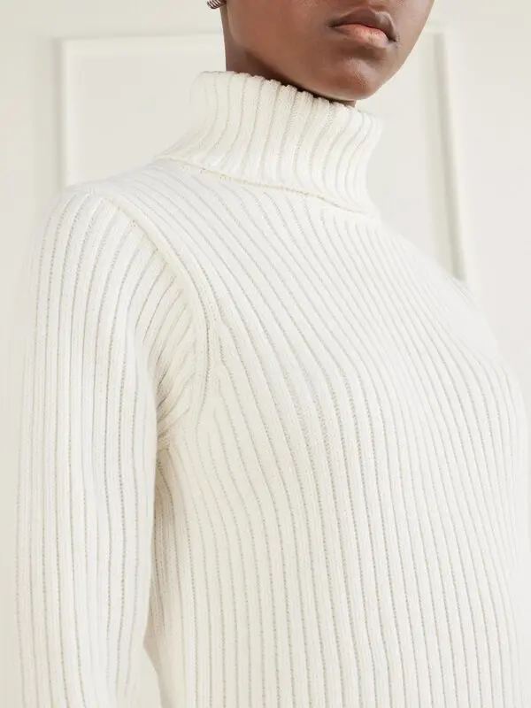 Still Here Miller Ribbed Cotton Turtleneck Sweater