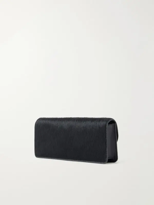Victoria Beckham Dorian East-west Calf Hair Clutch - Black