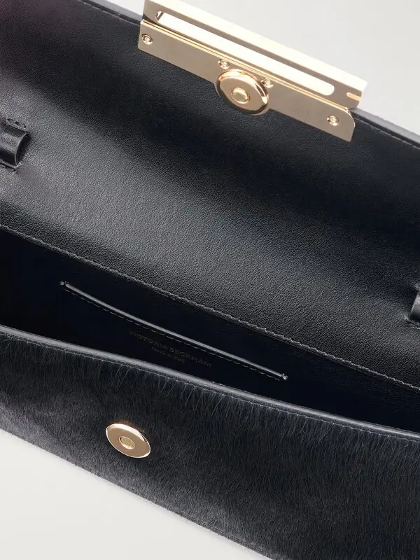Victoria Beckham Dorian East-west Calf Hair Clutch - Black