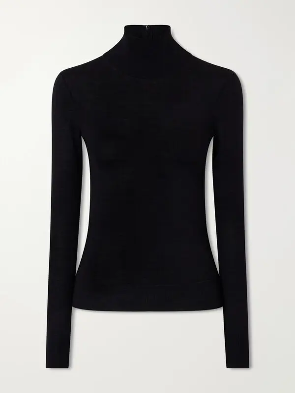 Carolina Herrera Wool And Silk-blend Turtleneck Sweater