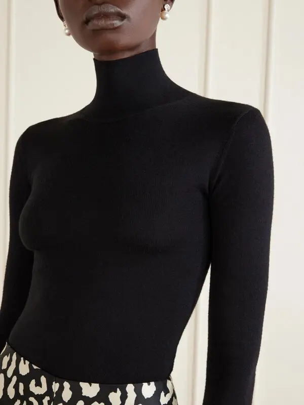Carolina Herrera Wool And Silk-blend Turtleneck Sweater
