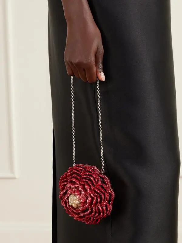 Judith Leiber Peony Crystal-embellished Clutch
