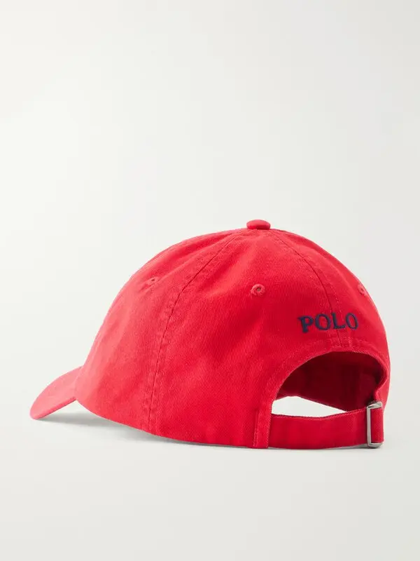 Polo Ralph Lauren Embroidered Cotton-twill Cap - Red
