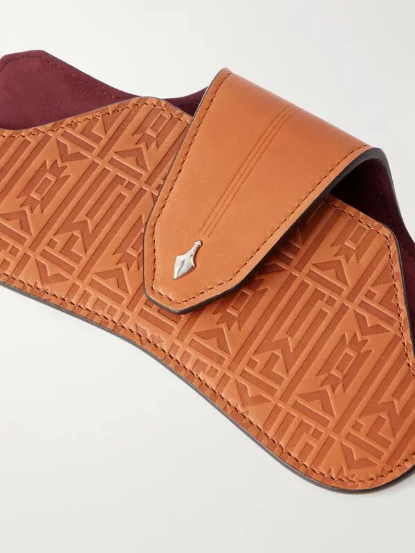 JACQUES MARIE MAGE Hunter Embossed Leather Travel Case