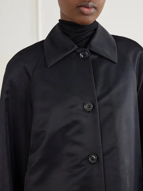Another Tomorrow Recycled Satin Trench
