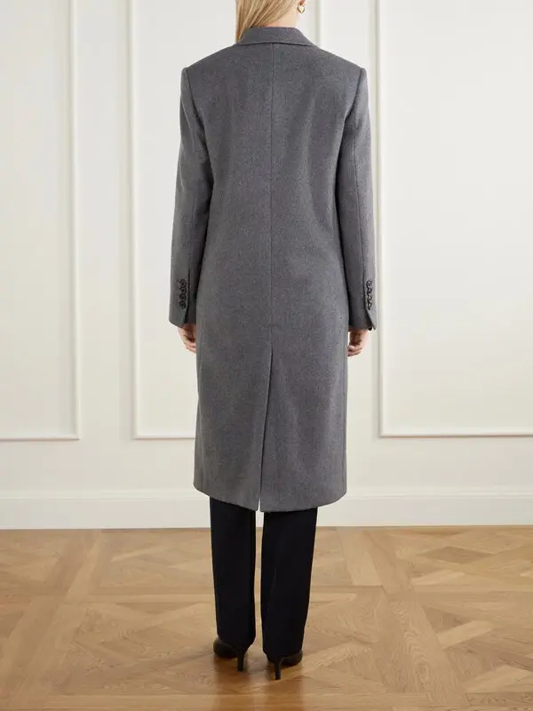 Another Tomorrow Cashmere-flannel Coat