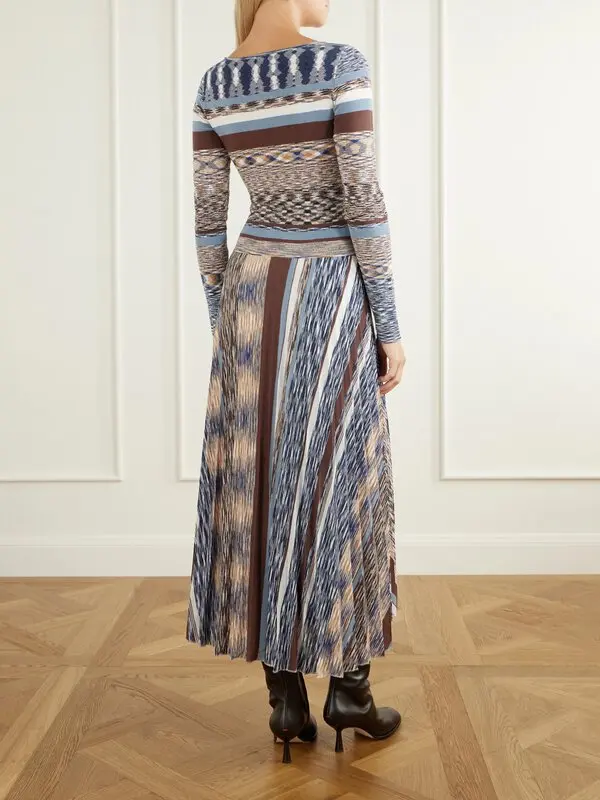 Cara Cara Marlow Knitted Striped Jersey Midi Dress