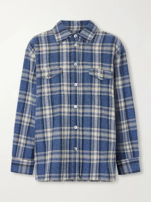 Citizens Of Humanity Checked Cotton-flannel Shirt - Blue