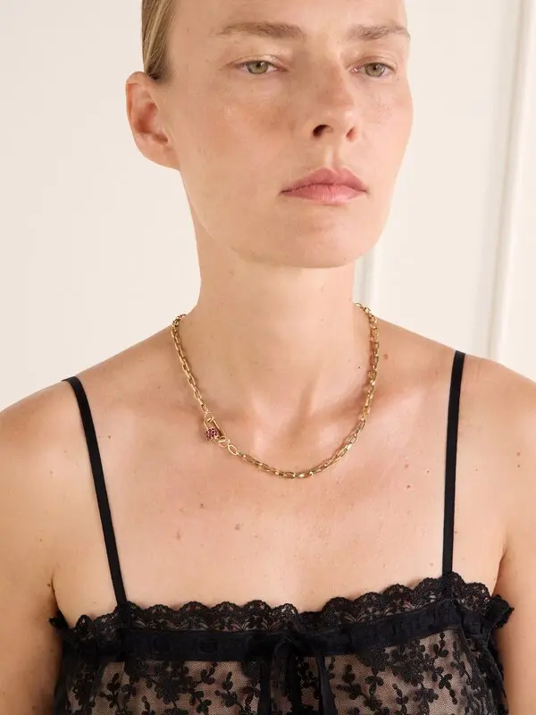 MARLA AARON Biker 14-karat Chain Necklace