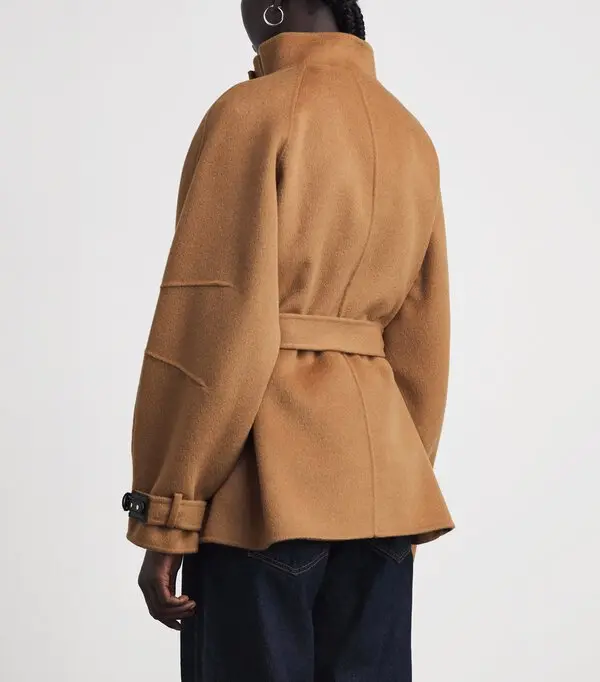 Maje Wool-blend Belted Mid-length Coat