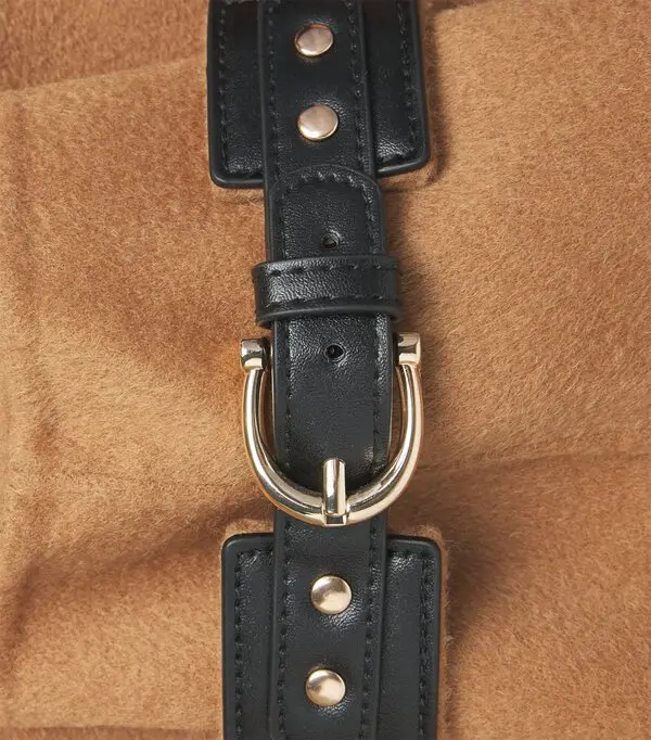 Maje Wool-blend Belted Mid-length Coat