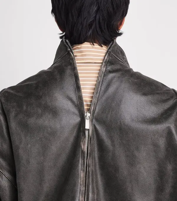 SYSTEM Leather Motorcycle Jacket