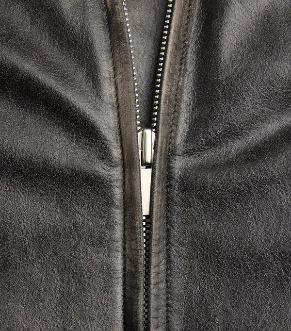 SYSTEM Leather Motorcycle Jacket