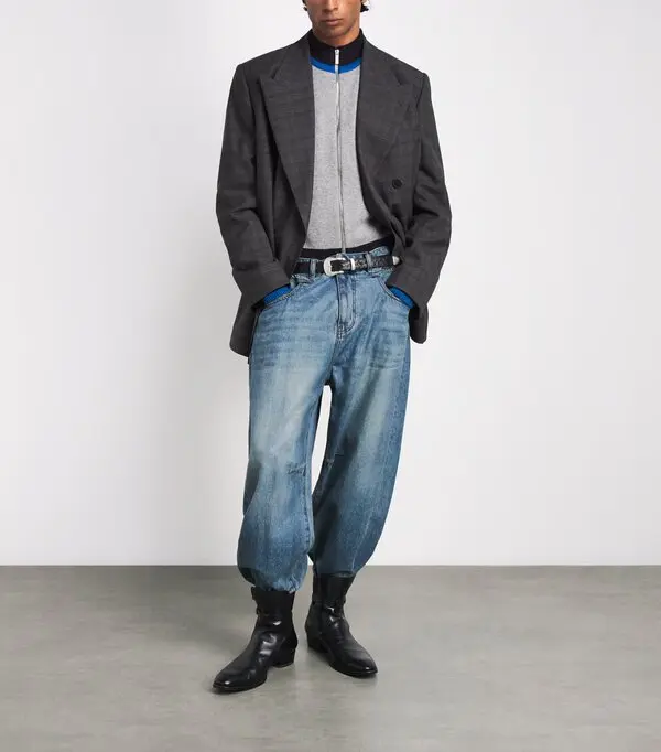 SYSTEM Coated Baggy Jeans