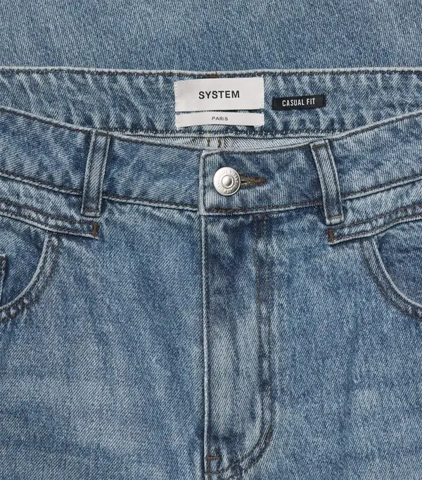 SYSTEM Coated Baggy Jeans