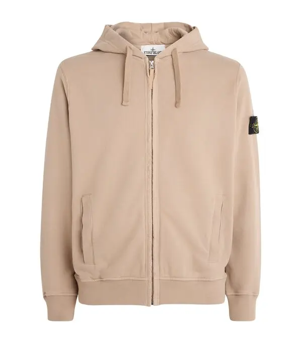 Stone Island Cotton Zip-up Hoodie