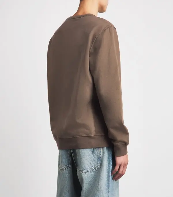 Stone Island Cotton Compass Logo Sweatshirt - Brown