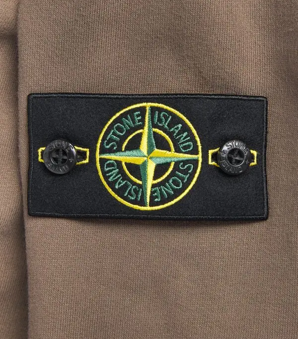 Stone Island Cotton Compass Logo Sweatshirt - Brown