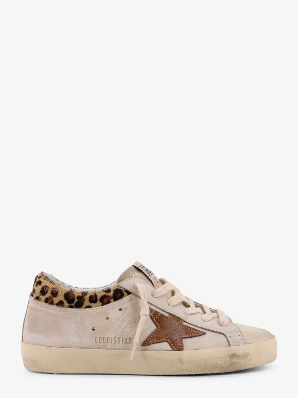 GOLDEN GOOSE Super Star With List Leather Sneakers - Beige
