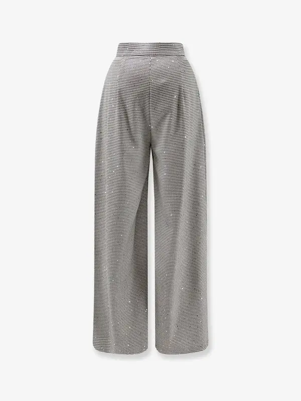 ACTUALEE Pied-de-poule Trousers With Sequins
