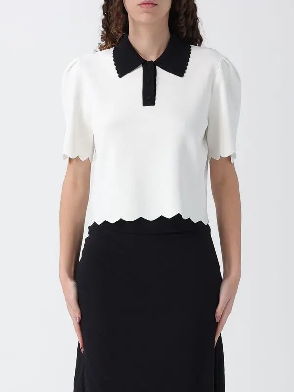 TWINSET Bi Polo Shirt With Scalloped Hem