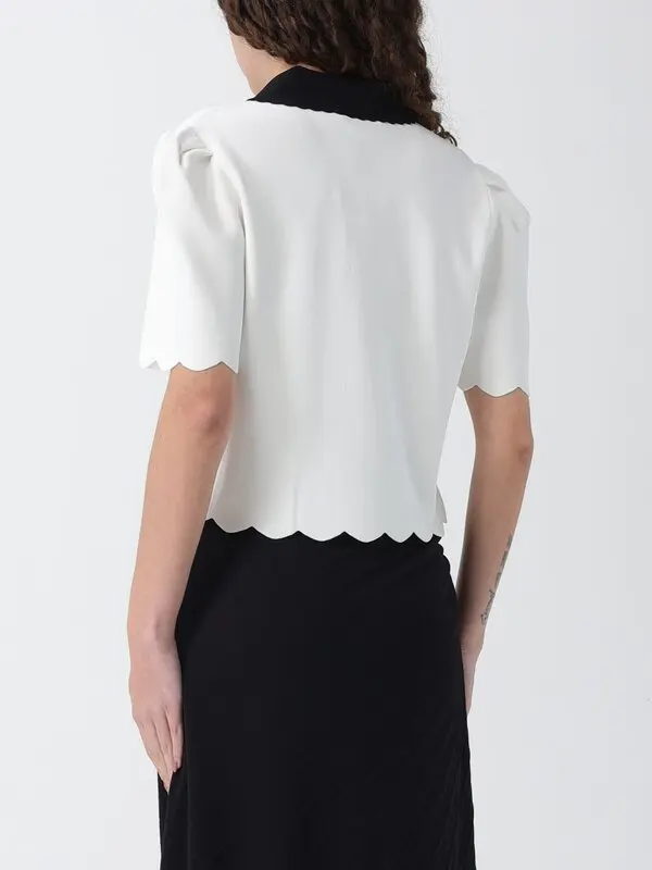 TWINSET Bi Polo Shirt With Scalloped Hem