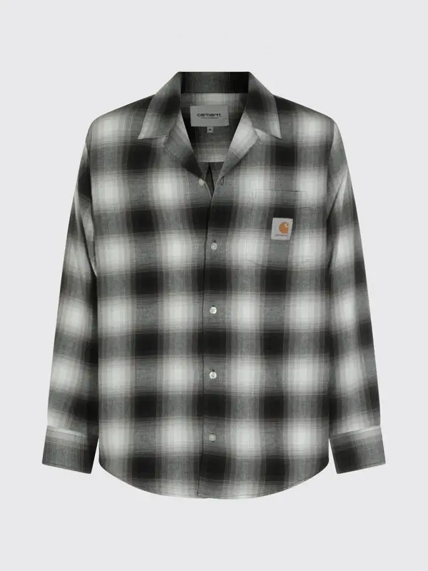 Carhartt Work In Progress Check Cotton Shirt With Cuban Collar
