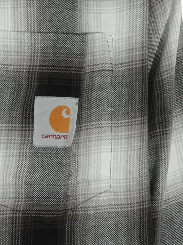 Carhartt Work In Progress Check Cotton Shirt With Cuban Collar