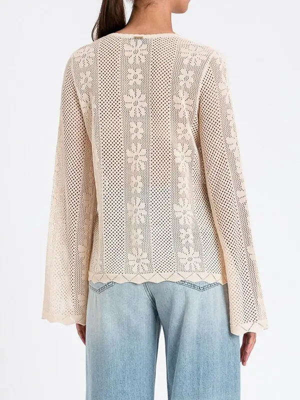 TWINSET Mid-rise Wide Leg Jeans In Cotton