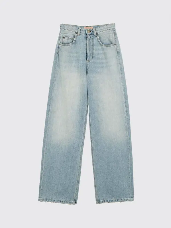 TWINSET Mid-rise Wide Leg Jeans In Cotton