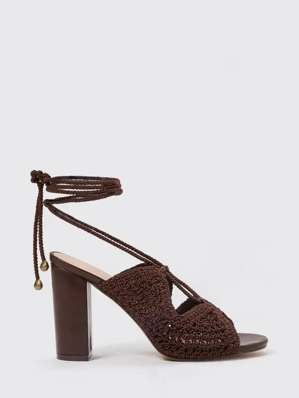 TWINSET Crochet Polyester Sandal - Coffee