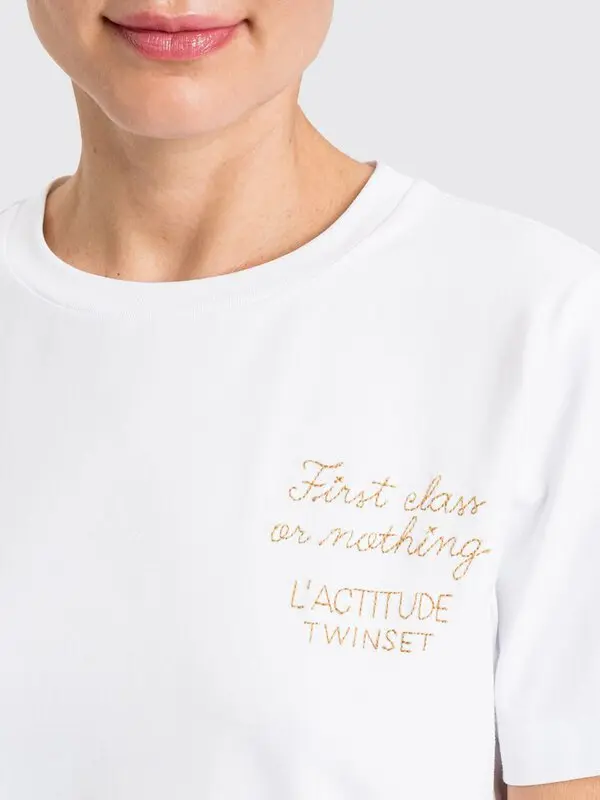 TWINSET Cotton T-shirts With Slogan
